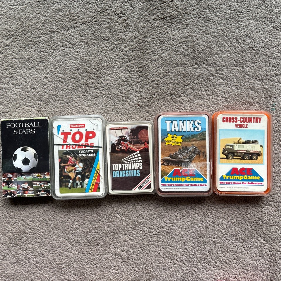 Variety of Vintage, Collectable Top Trumps Etc. Job Lot Bundle Cards ...