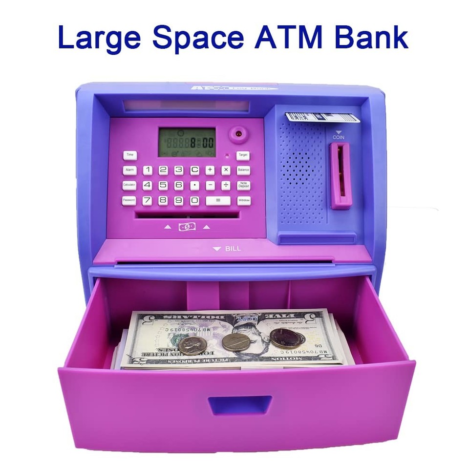 Talking ATM Savings Bank, Digital Piggy Bank, ATM Money Coins Machine ...