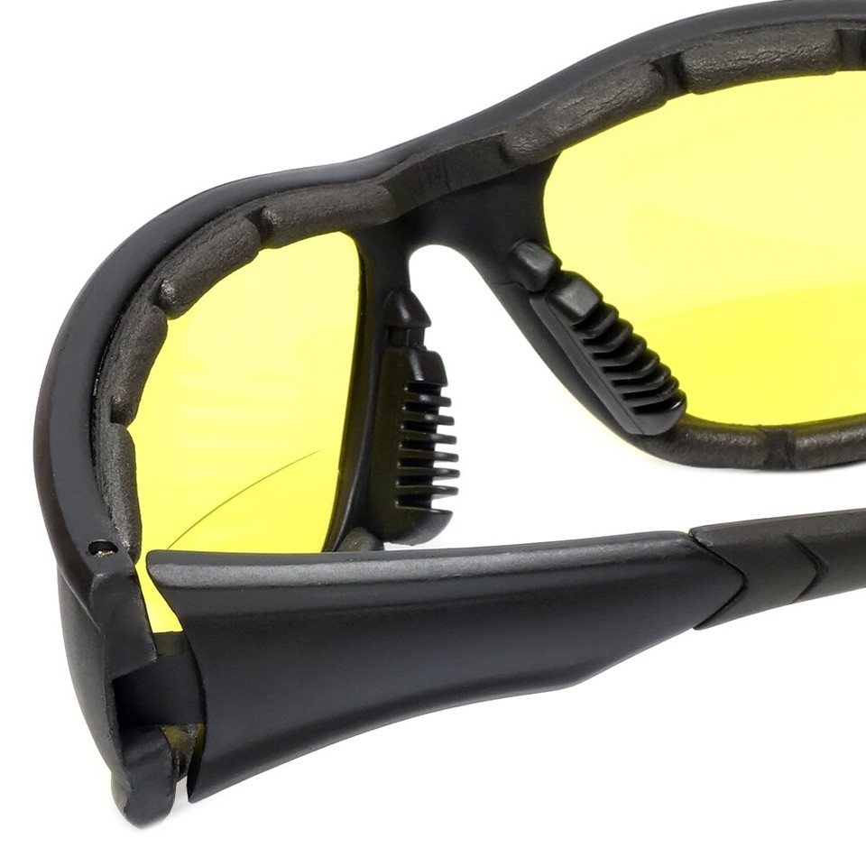 Padded Bifocal Sunglasses Women&Men Motorcycle Wrap-Around Riding w ...