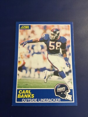 1989 Score # 47 CARL BANKS New York Giants Nice Card ! | eBay