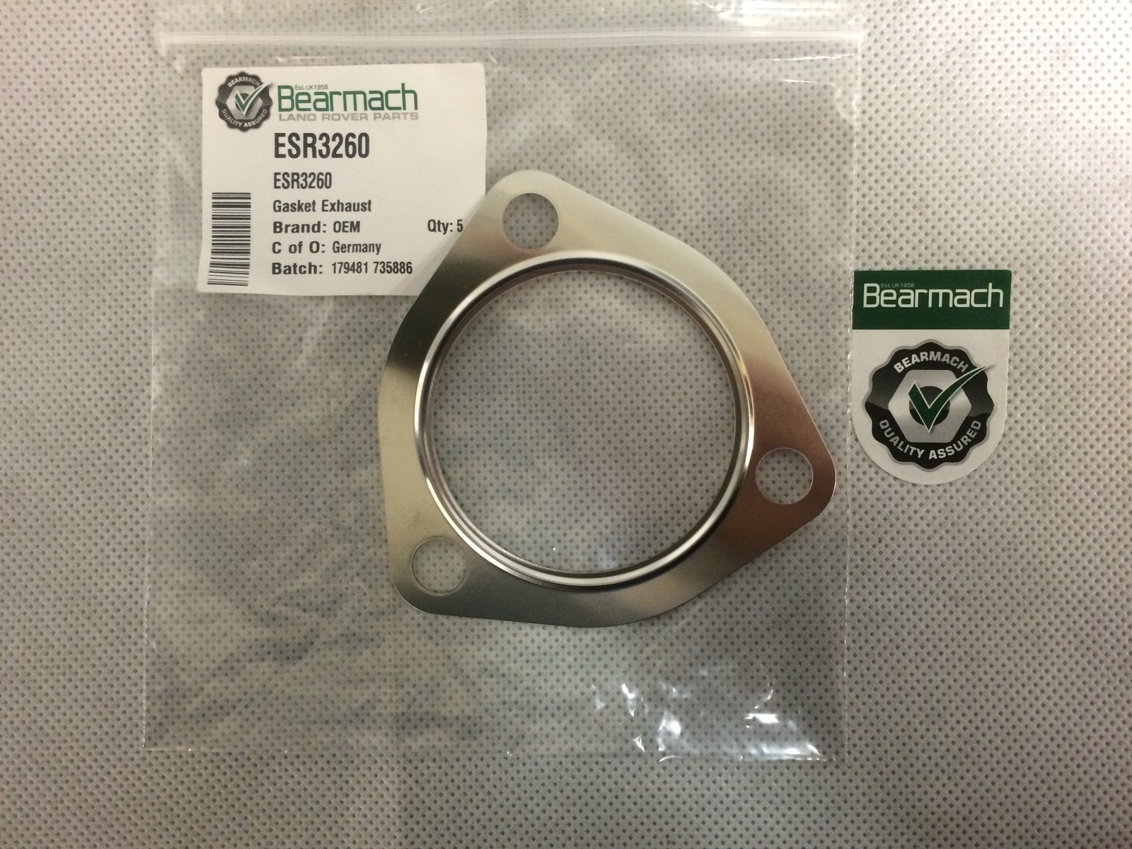 OEM Land Rover 200tdi & 300tdi Exhaust Manifold to Downpipe Gasket ...