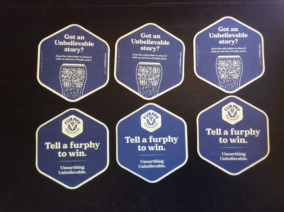 6 x Furphy Beer “ Tell a Furphy “ 2022 Issue collectable BEER COASTERS ...