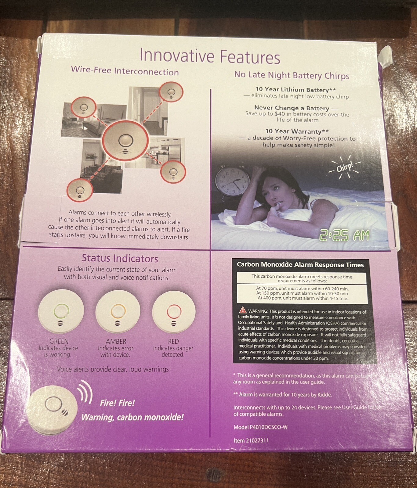 Kidde Smoke & Carbon Monoxide Detector, Lithium Battery Powered ...