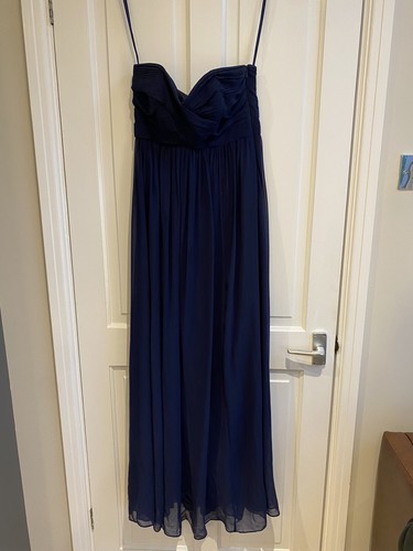 Coast Navy Blue Maxi Dress 10 Prom/leavers/wedding | eBay UK