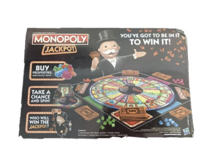 Monopoly Jackpot Board Game by Hasbro with Spinning Wheel - NEW. | eBay