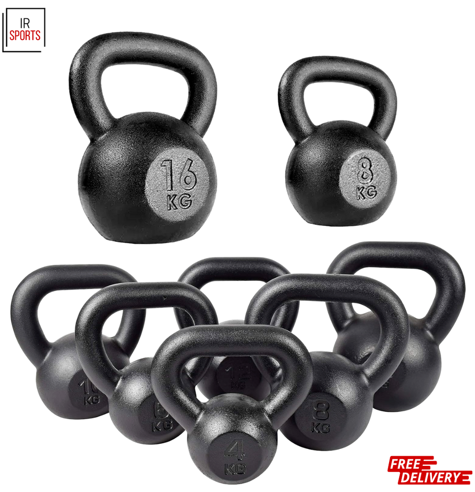Cast Iron Kettlebells 4kg-24kg Weight Home Gym Fitness Training ...