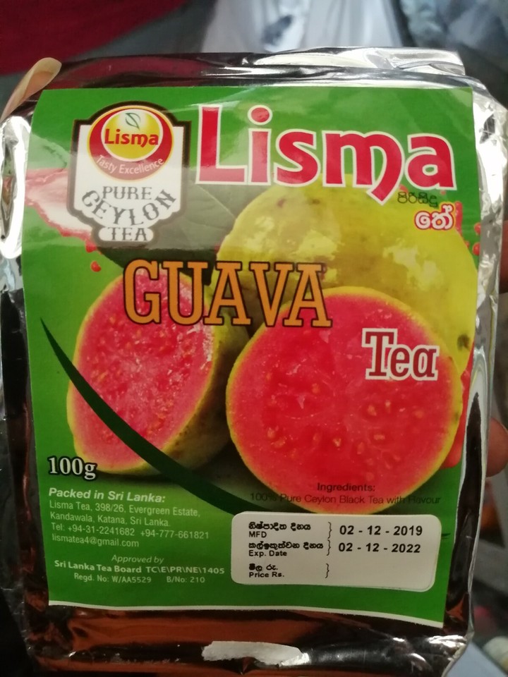 Guava Tea Lisma Pure Ceylon Black Tea Loose Leaf Tea 100g | eBay