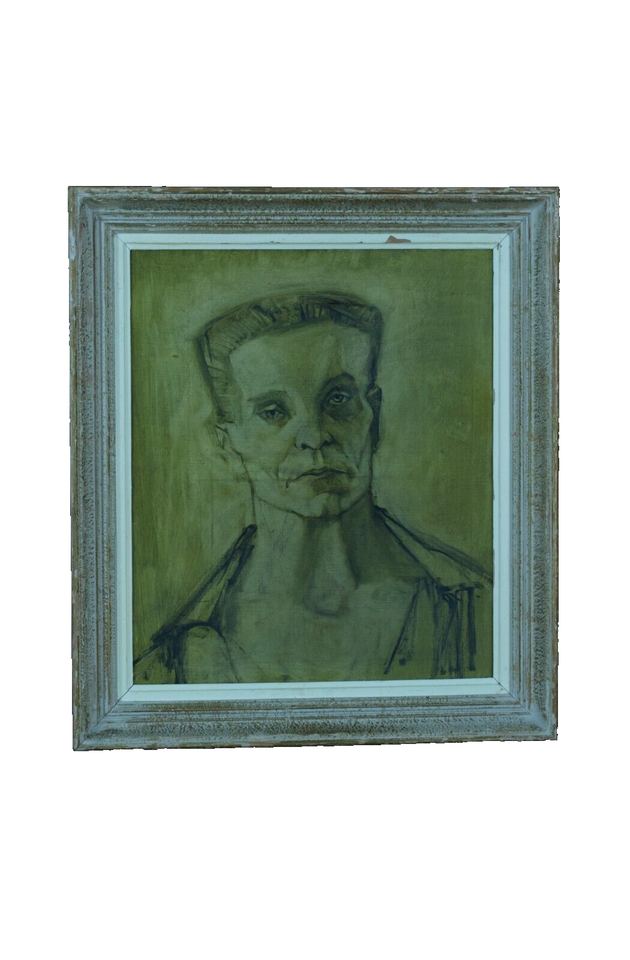 Sam Ringer Modern Portrait Of A Man Expressionist 1950 Painting Hst | eBay