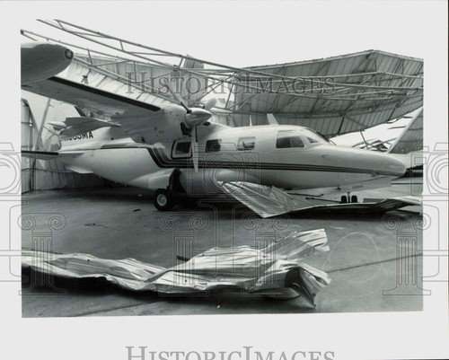 1983 Press Photo Houston Hooks Airport damaged by tornado. - hpa96969 ...