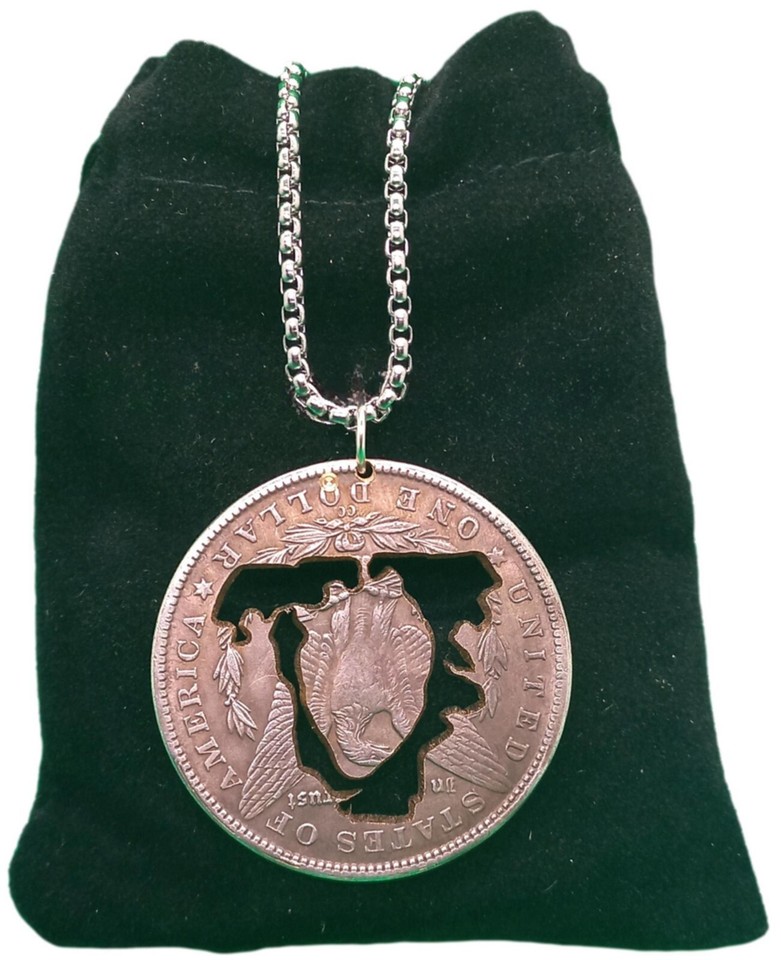 Cut Coin Necklace Battle Of The Heart Medieval Fantasy Art Hobo Nickel ...