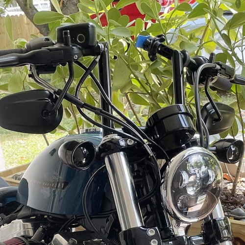 Handlebars 1" Drag Z Bars For Harley Sportster 883 1200 Softail Dyna ...