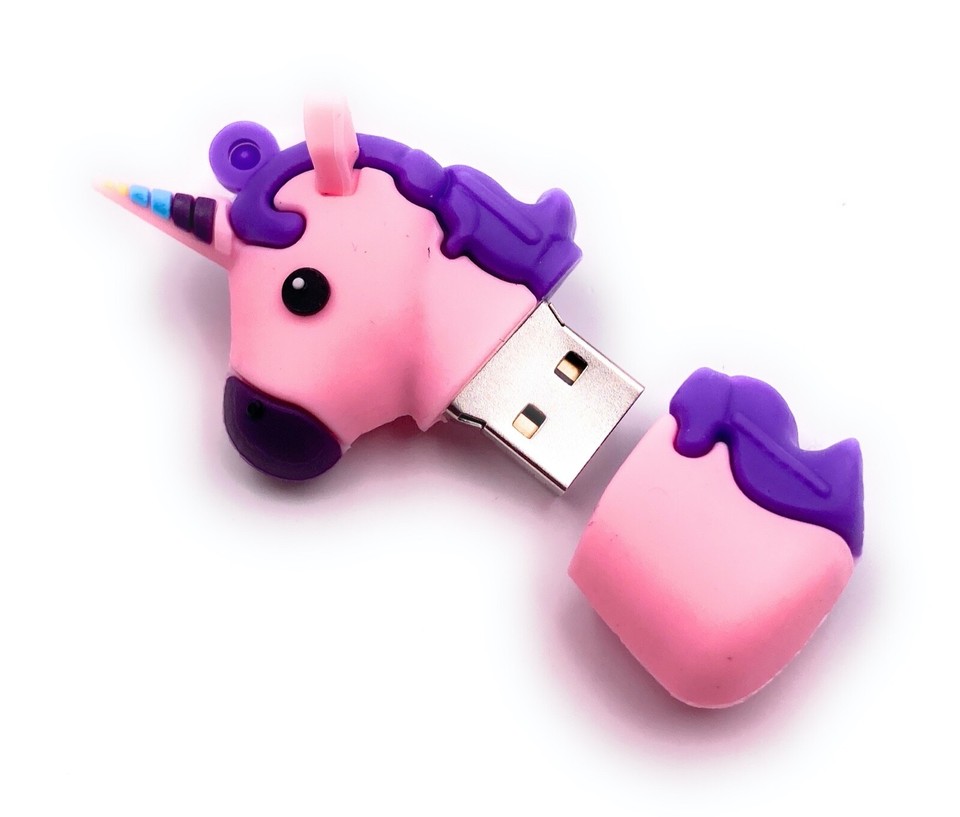 Unicorn Head Mythical Creature Pink USB Stick USB Flash Drive 8GB 16GB ...