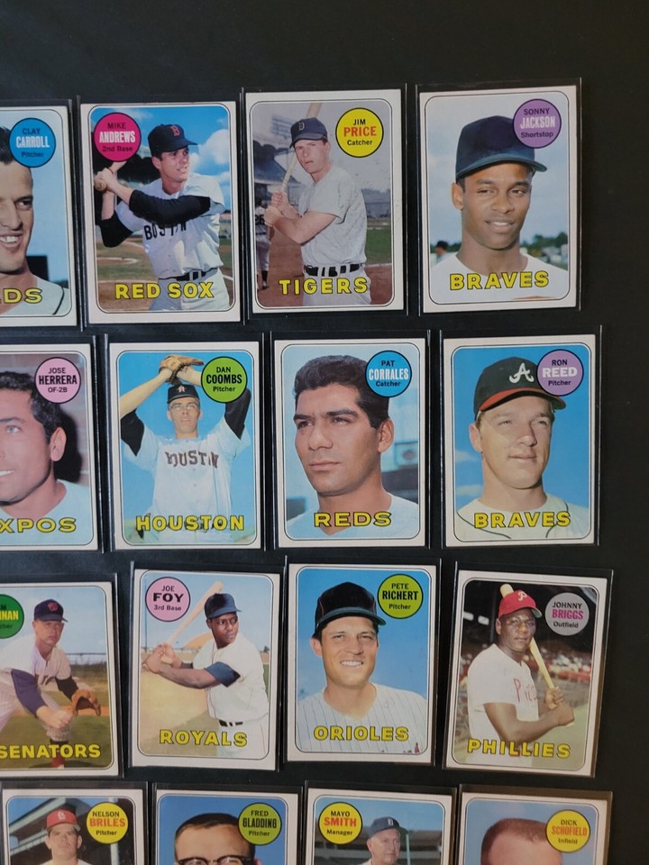 1969 Topps Baseball Cards - EX to EXMT - Boston Red Sox | NY Yankees ...