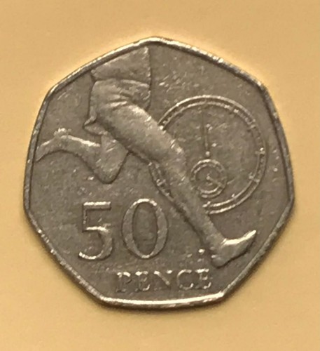 2004 50p Coin Roger Bannister Running Legs & Stopwatch Rare Olympics ...