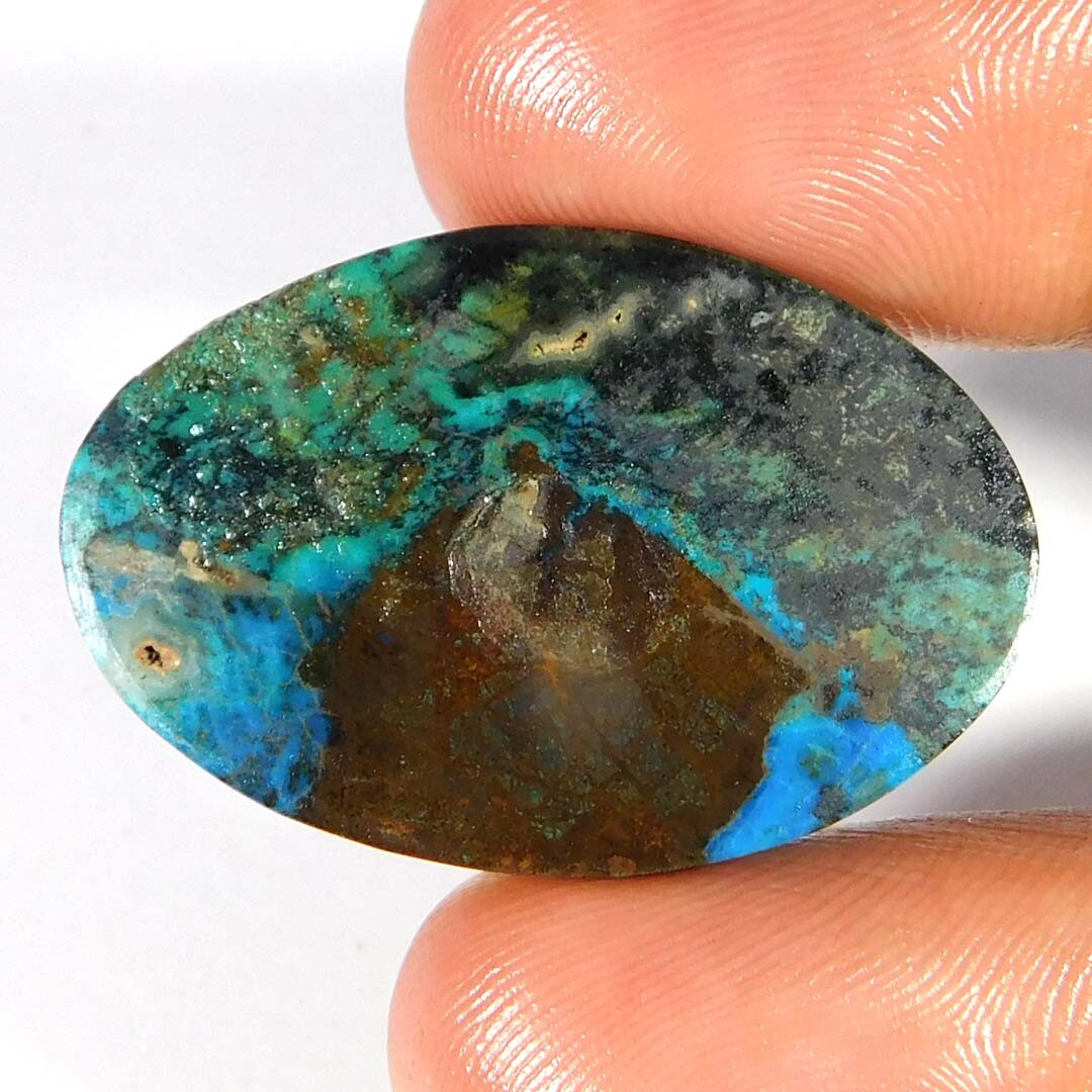 46.50Cts 100% Natural Unique AZURITE Oval Cabochon Loose Gemstone 33 X ...