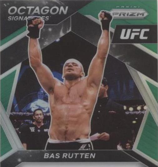 2021 Panini Prizm UFC - Octagon Signatures Bas Rutten #OS-BRT Green ...