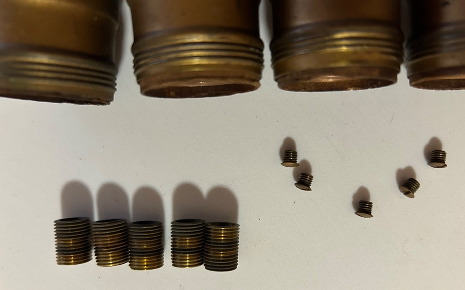 Antique Hubbell Light Fixture Sockets Set of 5 with matching screws and ...