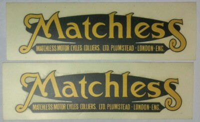 Pair Decals To Dry Stickers Logos Tank Matchless AD770065 | eBay