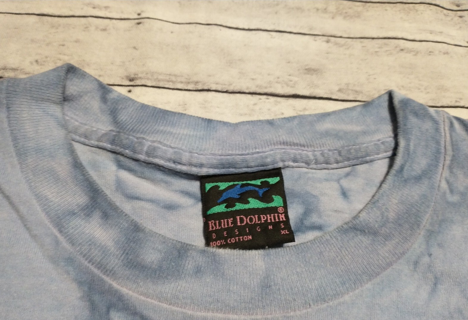 Vintage Blue Dolphin Tag Alaska Map All Over Print Do… - Gem