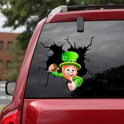 Saint Patrick's Day Crack Car Stickers Window Vinyl Car Decal | eBay
