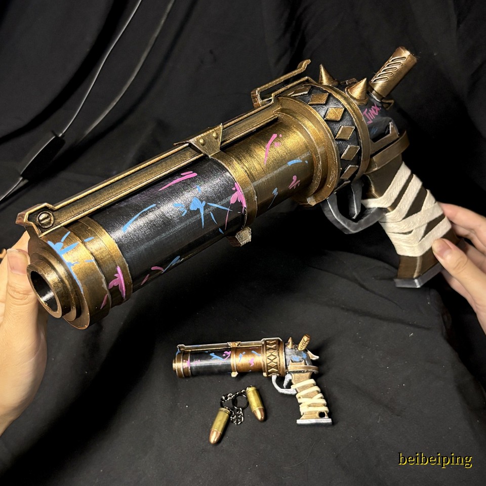 Arcane: League of Legends Jinx Revolver Pistol Cosplay Props Jinx ...