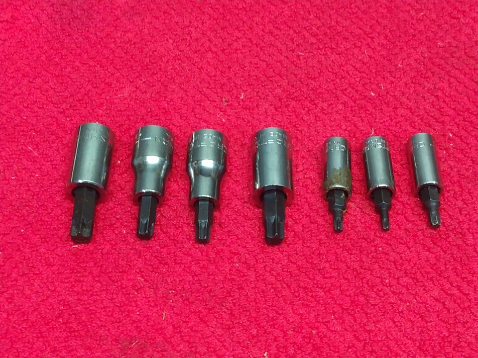 Vtg Craftsman Torx Hex Socket Set 7 Pieces 1/4" &3/8" Drive Made In USA ...
