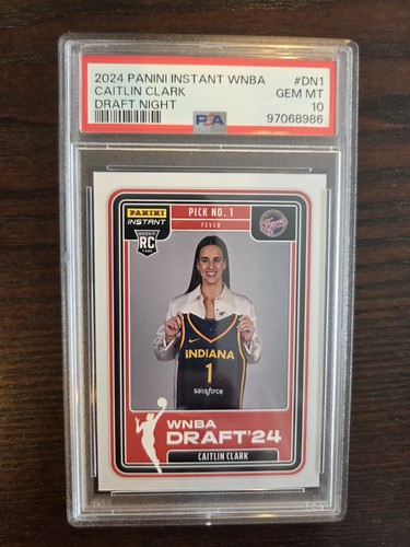 Caitlin Clark 2024 Panini Instant #DN-1 WNBA Draft Night Rookie PSA 10 Gem Mint | eBay