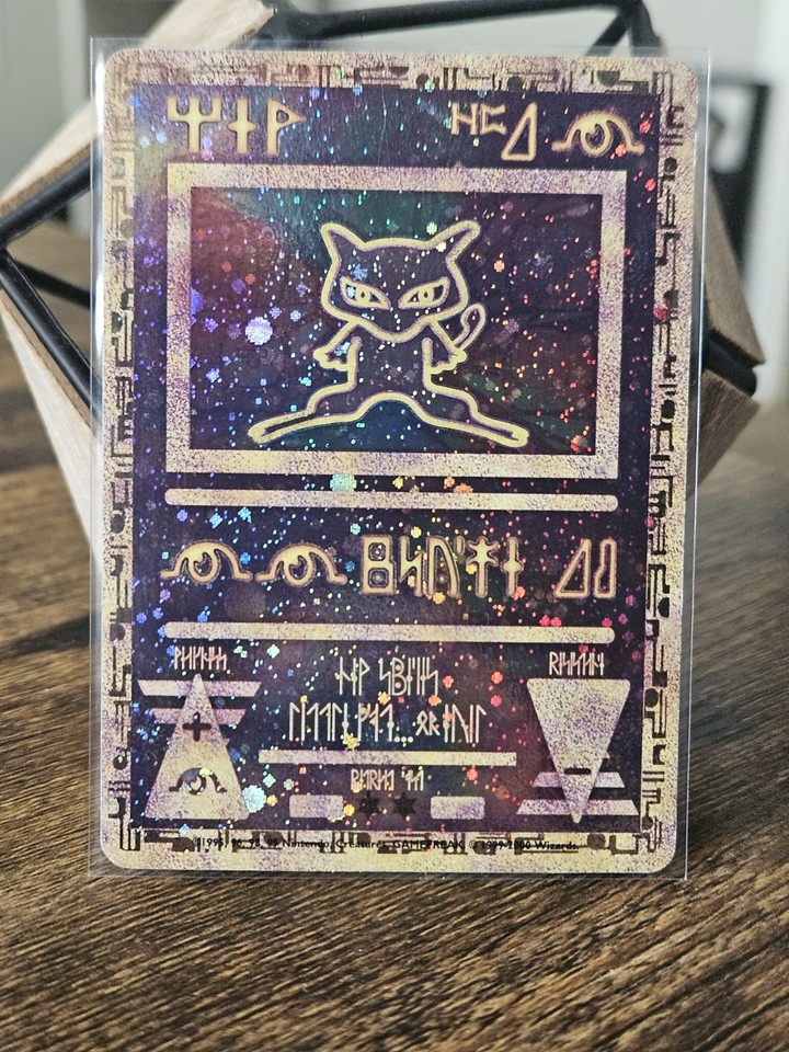 Ancient Mew 2000 Movie Promo Holo Pokemon LP Face Swirl & Belly Button ...