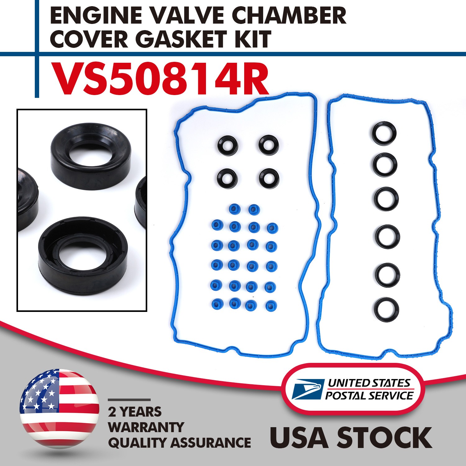 Valve Cover Gasket Grommets Seals VS50814R For 11-17 Ford F150 3.5L 3 ...