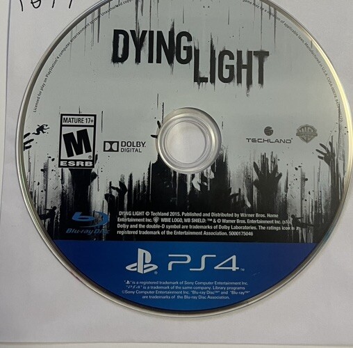 Dying Light (Sony PlayStation, PS4) DISC ONLY No Track #1707 ...
