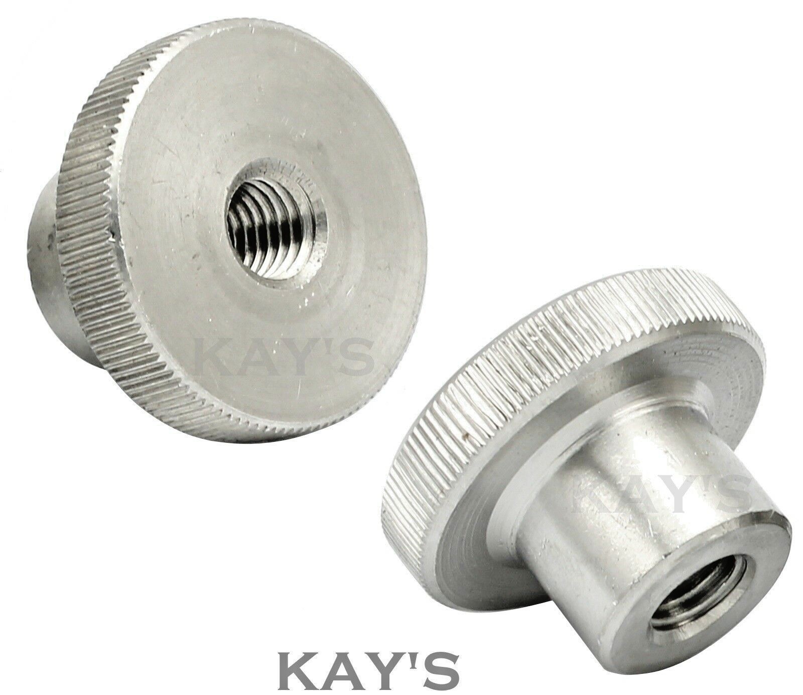 KNURLED THUMB NUTS STAINLESS STEEL HAND GRIP KNOBS M2 M2.5 M3 M4 M5 M6 ...