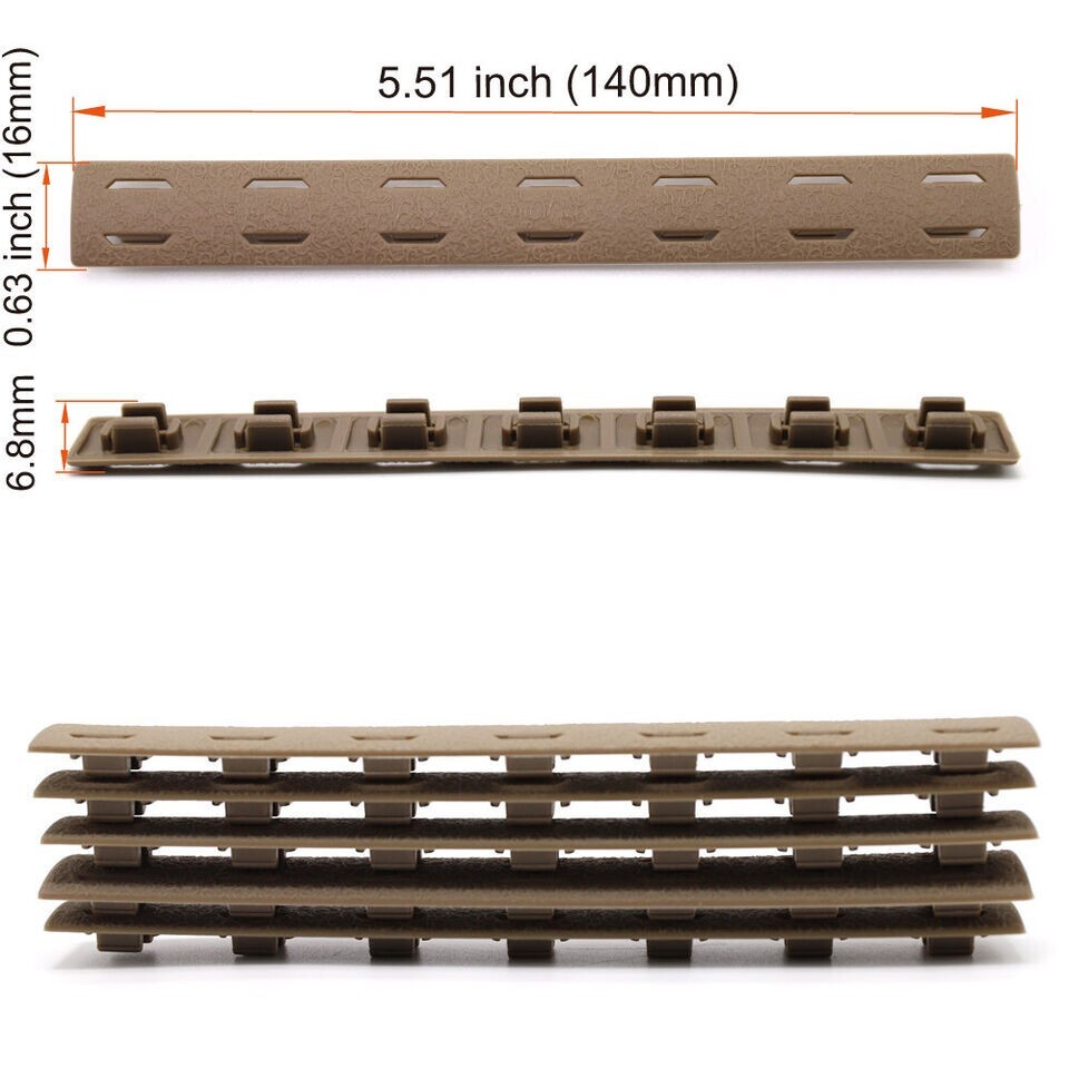 Rail Panel Cover for M-lok/ KEYMOD Protection System Covers Snap-in ...
