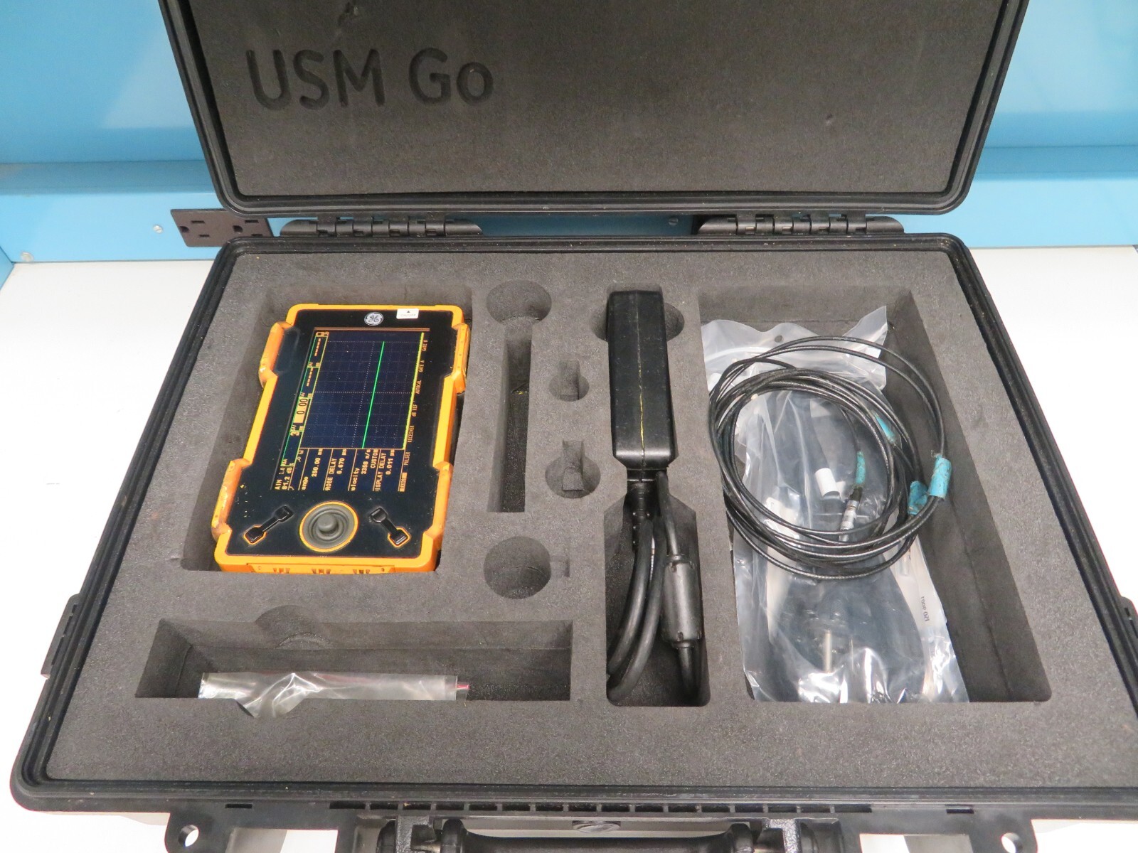 GE KrautKramer UMS GO Ultrasonic Thickness Gauge DMSGO w/ Sensors PA71 ...