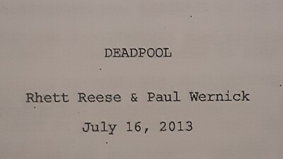 DEADPOOL (2013) Screenplay | eBay