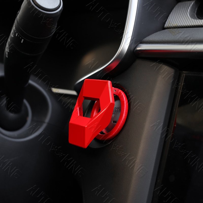 RED ALUMINUM UNIVERSAL LAMBO STYLE ENGINE START STOP BUTTON RING COVER ...