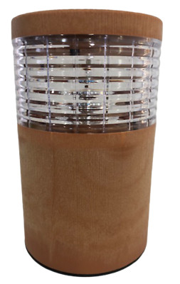 Cylinder Wood Grain Texture Plastic Fence Post Light | eBay