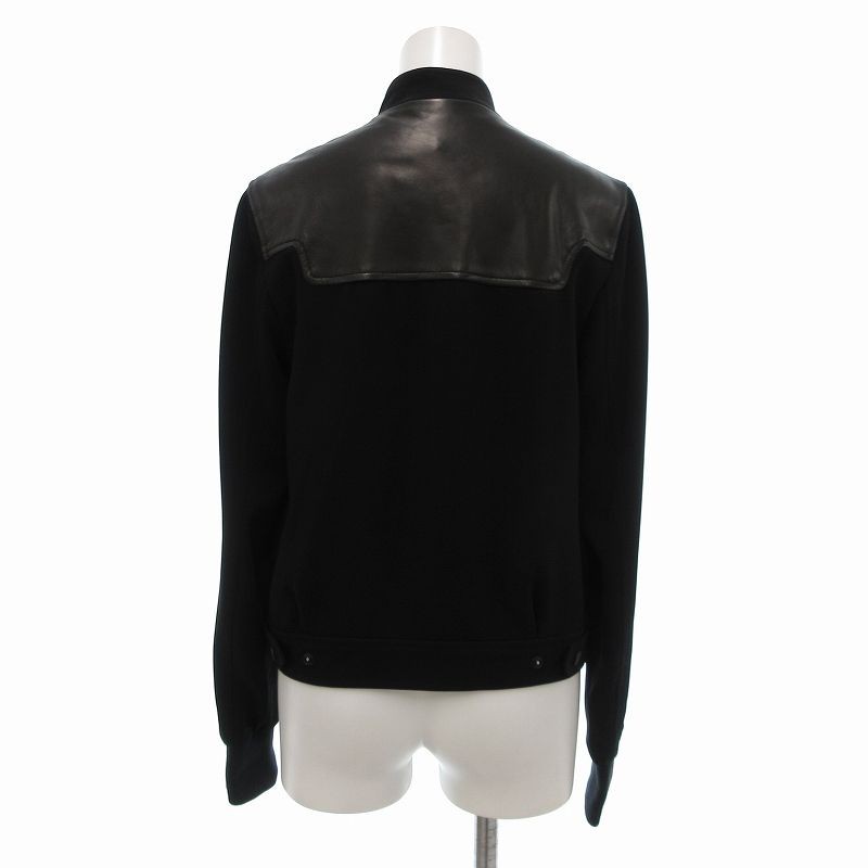 RUG&Bone Women Jacket JS Blouson Leather Switching Stand Collar 0 Black ...
