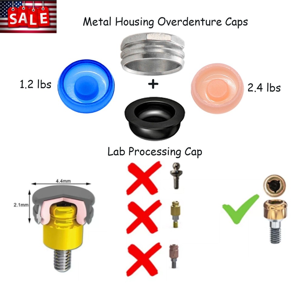 US Dental Overdenture Locator Core Tool Abutments Retention Caps ...