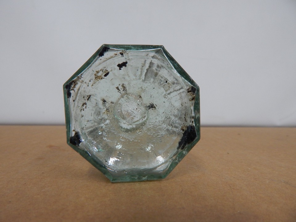 Antique 1840's - 1860's Harrison's Columbian Ink Well Glass Jar Hand ...