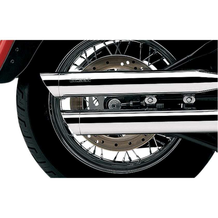 Cobra 6006 Chrome 3" Slash Cut Slip On Mufflers Billet Tip Harley 08-16 ...