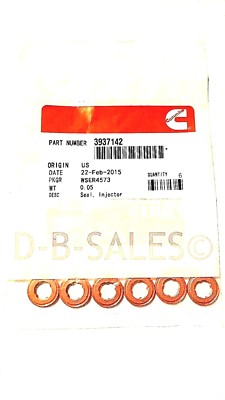 Copper Injector Sealing Washers Cummins 03-2016 Dodge 5.9 6.7L 3937142 ...