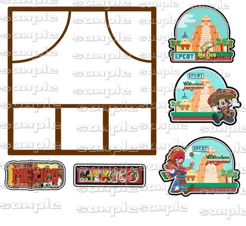 Disney Epcot Mexico Overlay Frame 12 x 12 Scrapbook Paper Pieces Die ...