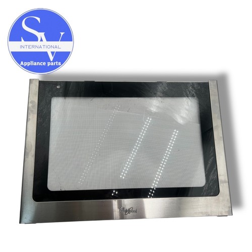 Whirlpool Range Oven Outer Door Glass - Stainless W11176456 W11051158 ...