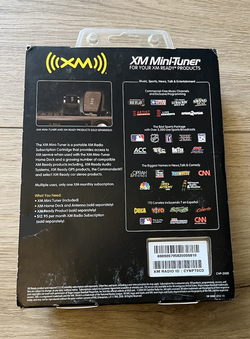 Audiovox CNP2000 XM For XM Home Satellite Radio Receiver XM Mini Tuner ...