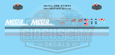 Metra METX F59PHI #90 CNW Chicago & Northwestern N Scale Decal Set | eBay