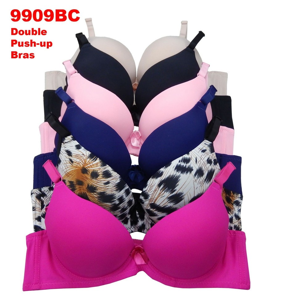 3/6 Bras Women's Max Lift Extreme Push-ups Bra Add 2 Cup Push up 9902 ...