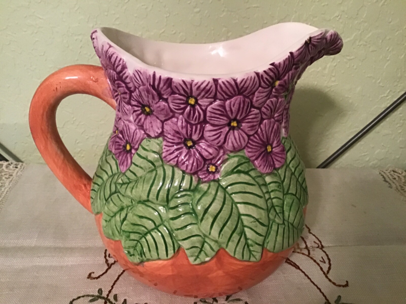 Vintage WANG'S International Inc./ PITCHER of Violets Design/ New/ 7 ...