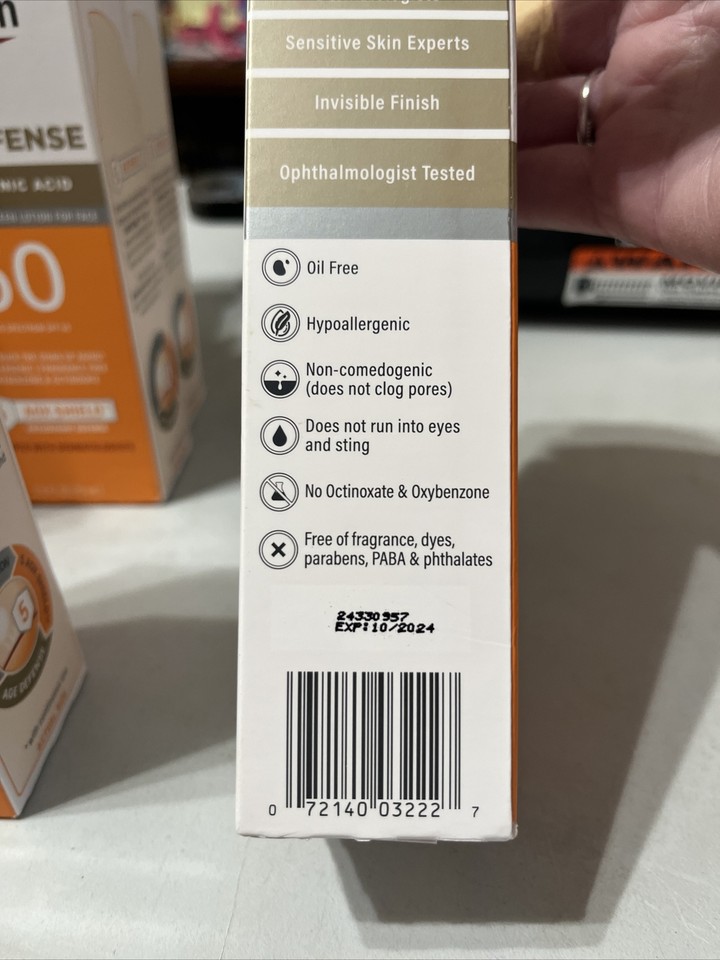 Eucerin (2)Age Defense SPF 50 Sunscreen Face Lotion+Hyaluronic Acid 2 ...