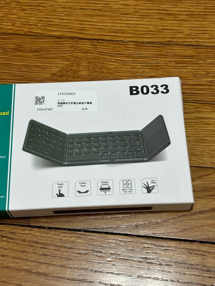 B033 Mini Wireless Keyboard Bluetooth Touchpad Portable Magnetic Triple ...