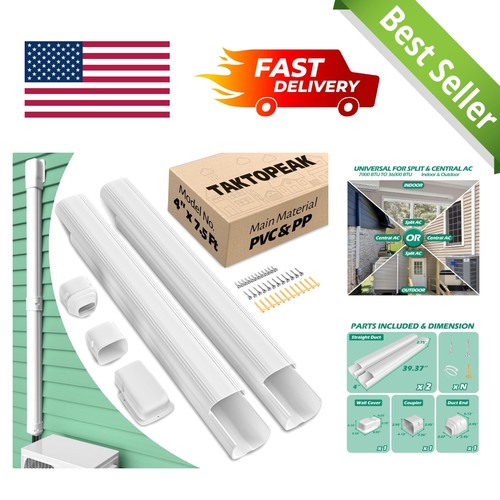 4'' Mini Split Line Cover - Stylish Waterproof Pipe Protector for ...